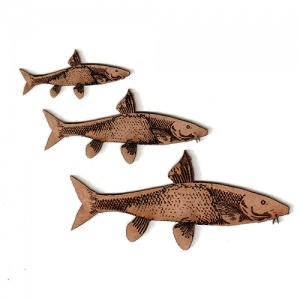 Wood Barbel Fish Shape for altered art and craft projects